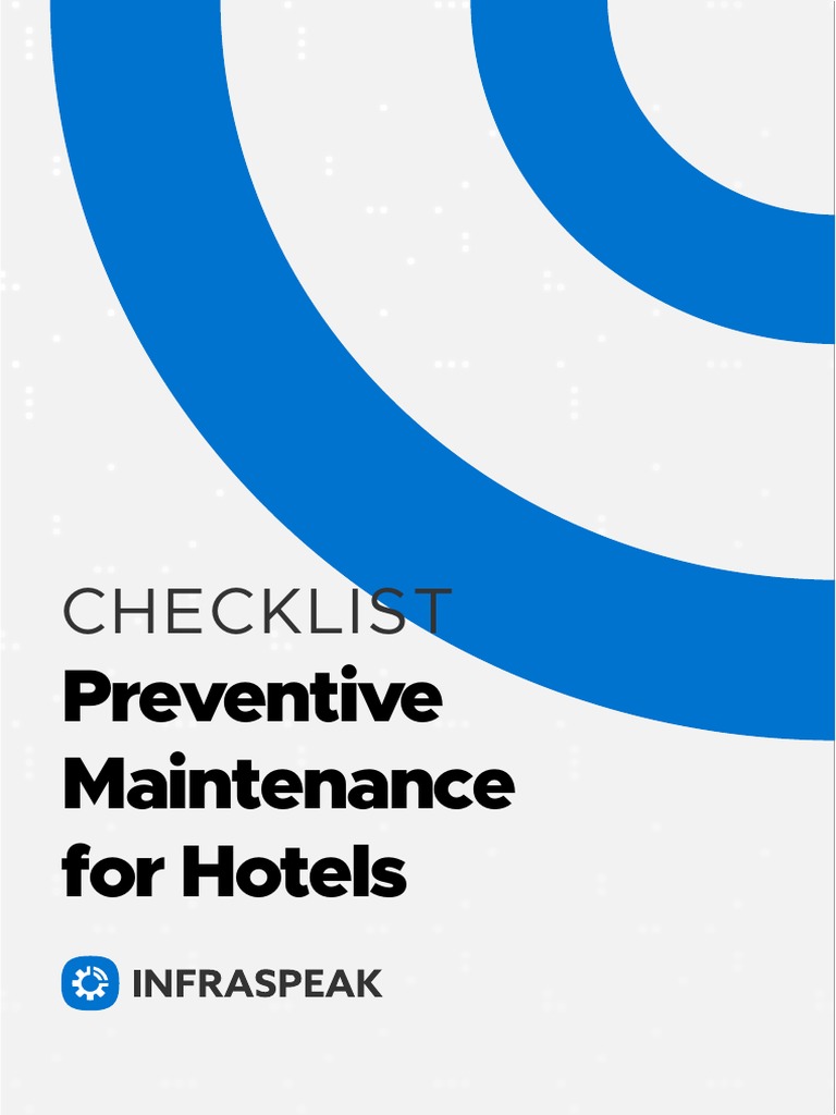 Hotel Maintenance Checklist Infraspeak | PDF | Water Heating | Water