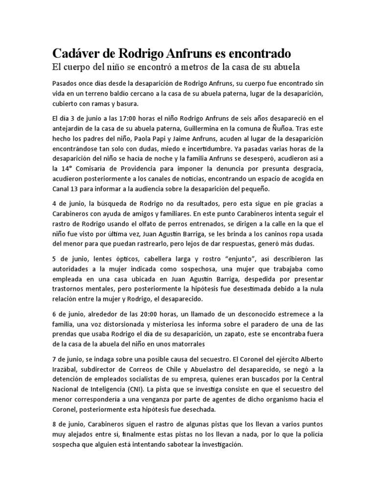 Cronica Rodrigo Anfruns | PDF