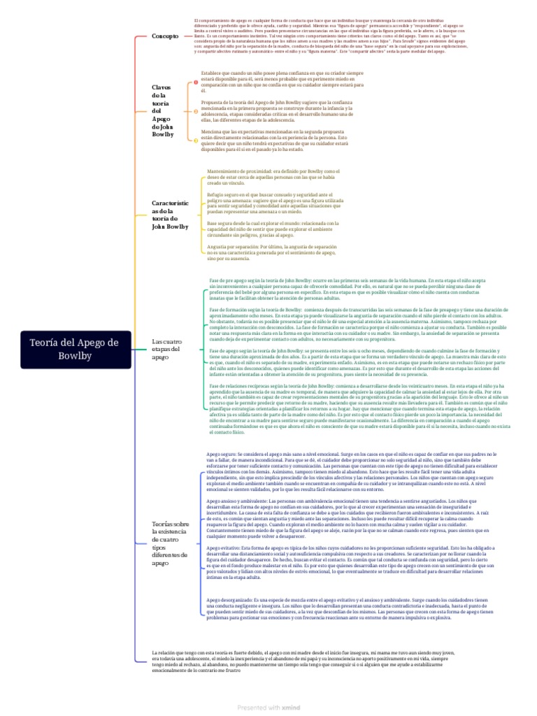 Teoría Del Apego | PDF | Teoría de apego | Experiencia subjetiva