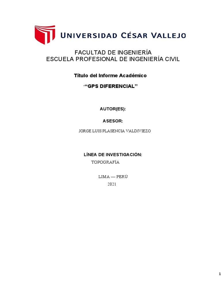 Uso y Funcionamiento del GPS Diferencial | PDF | Sistema de ...