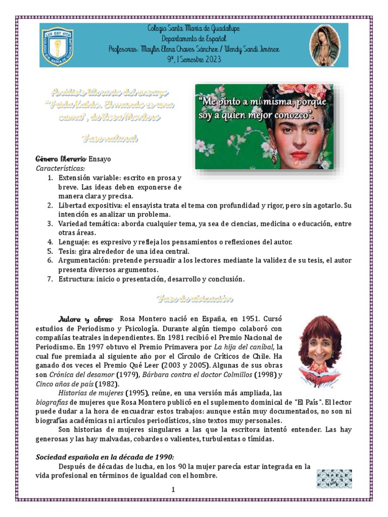 Análisis Ensayo Frida Kahlo. El Mundo Es Una Cama | PDF | México ...