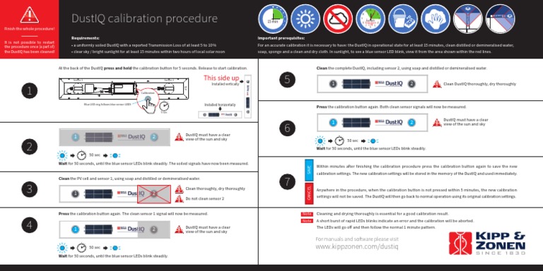 KippZonen DustIQ Calibration Procedure | PDF | Calibration | Physical ...