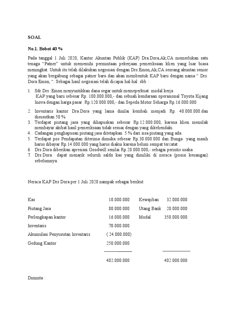 UTS AKL-2-Latihan Soal-2023 | PDF | Bisnis