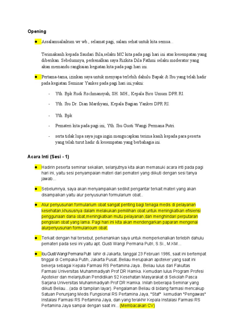 Naskah Moderator Dila | PDF