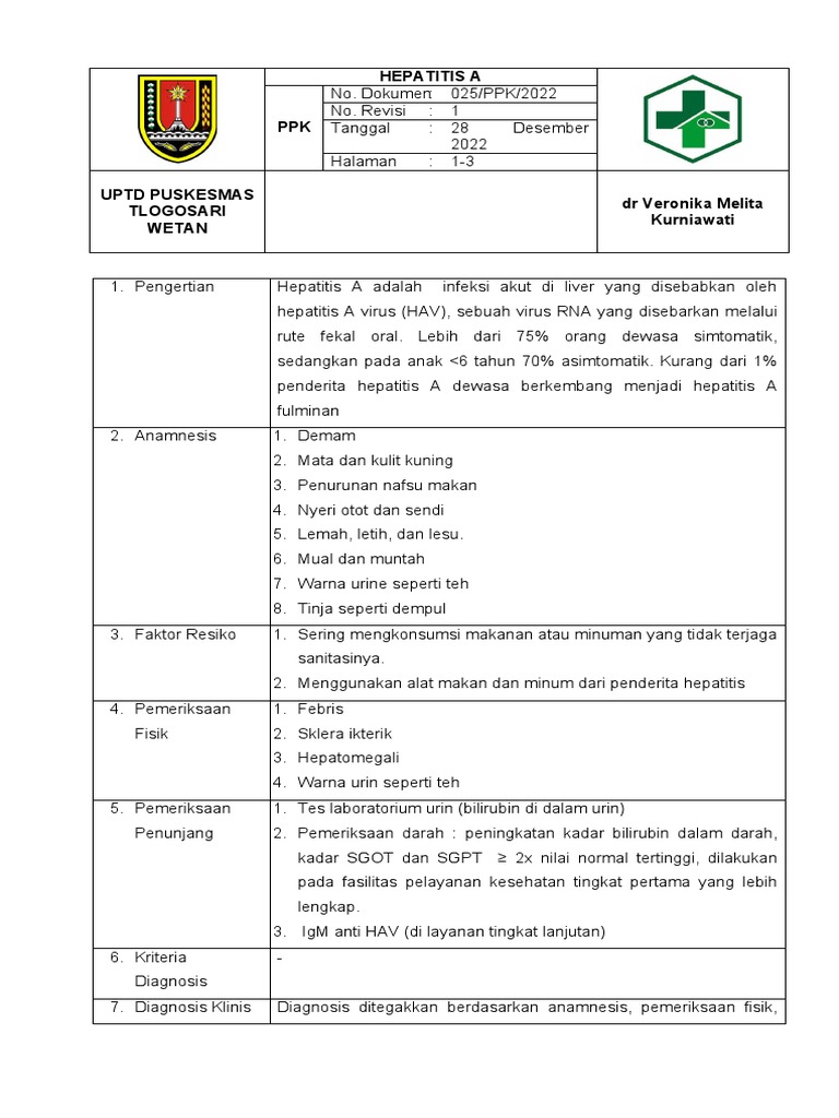 PPK HEPATITIS A Fix | PDF