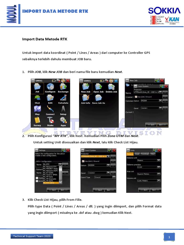 Panduan Import Data RTK GPS | PDF | Pengelolaan Keuangan & Uang | Teknologi & Rekayasa