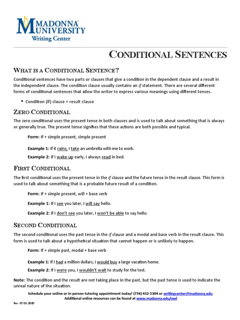 A Comprehensive Guide to Understanding Conditional Sentences: Their ...