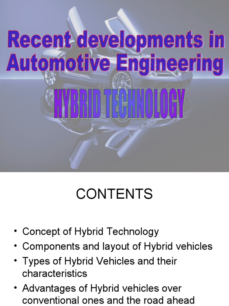 Hybrid Techology | PDF | Hybrid Electric Vehicle | Hybrid Vehicle