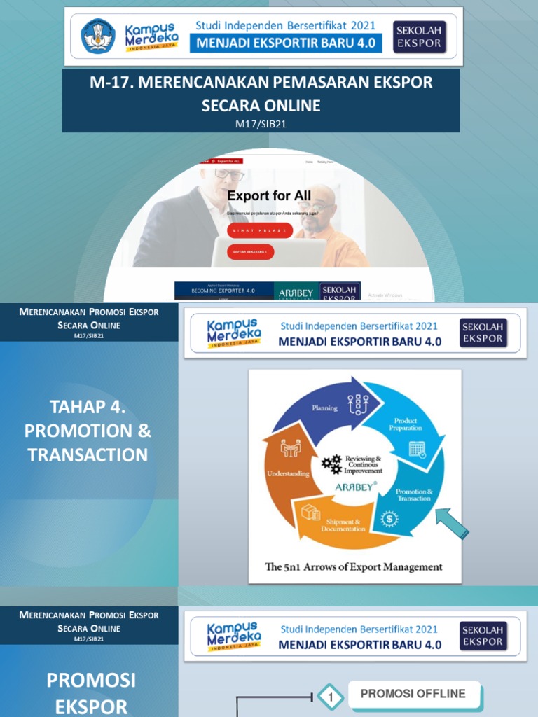 SIB M17. Merencanakan Promosi Ekspor Secara Online Ok | PDF