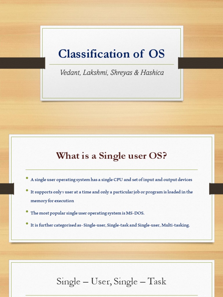 Classification of OS | PDF