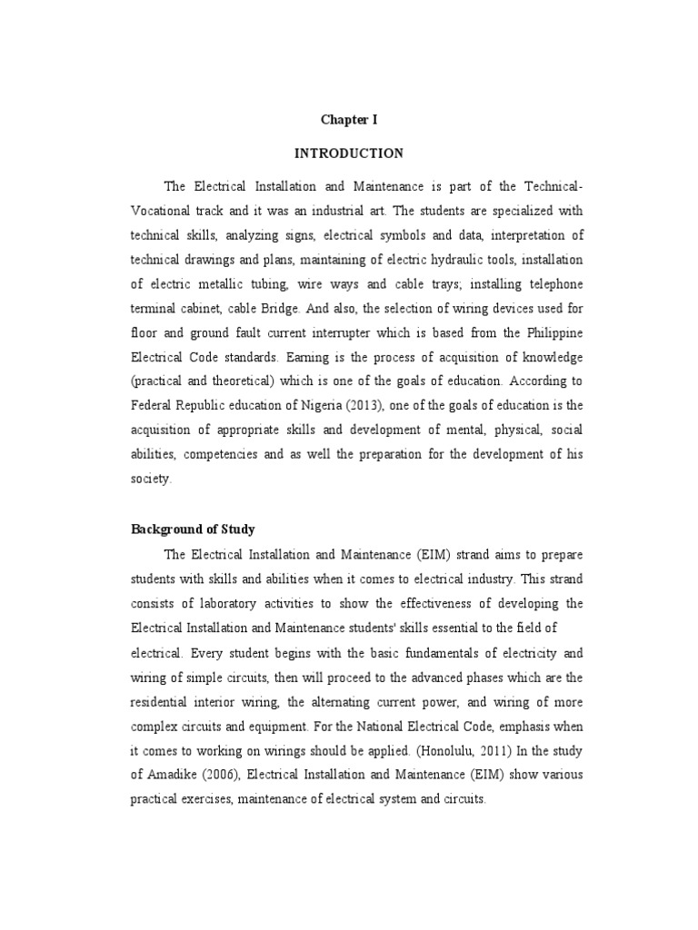 CHAP1 | PDF | Electrical Wiring | Laboratories