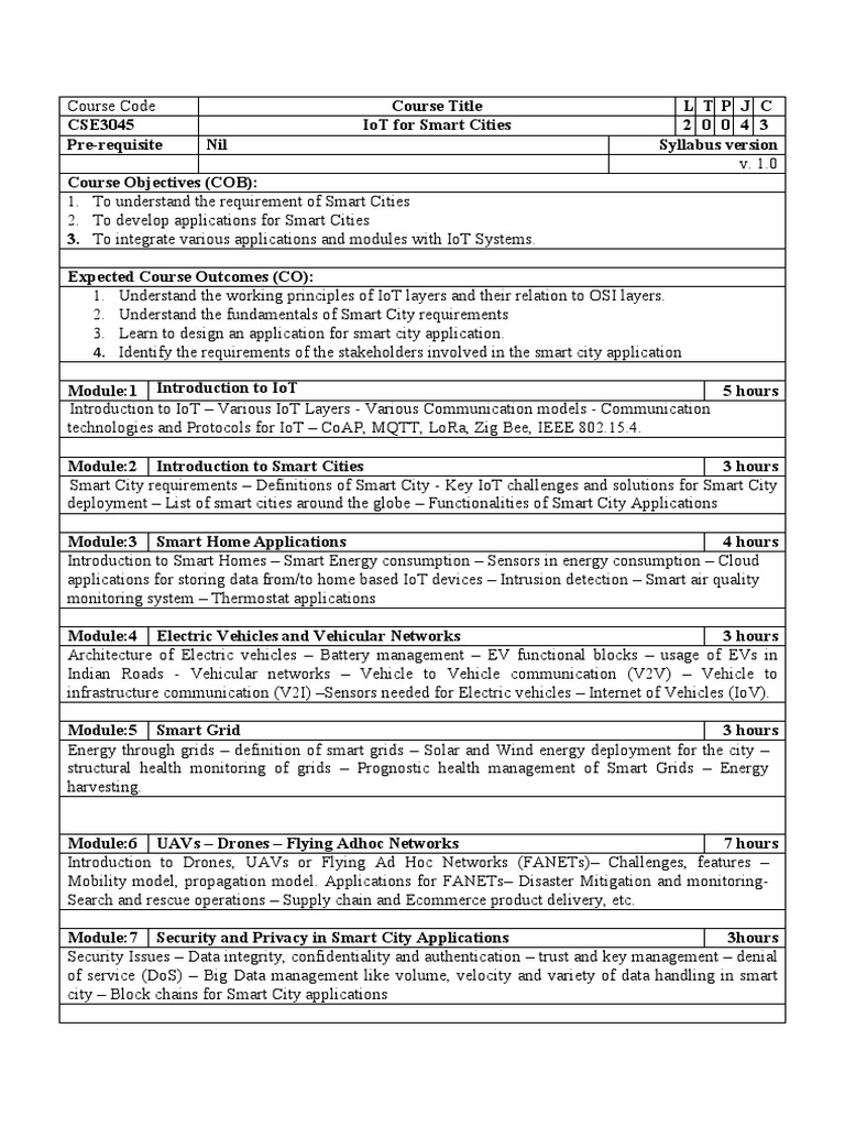 Pages From B.Tech CSE AIML 2020-21 Curriculum | PDF | Internet Of Things | Smart Grid