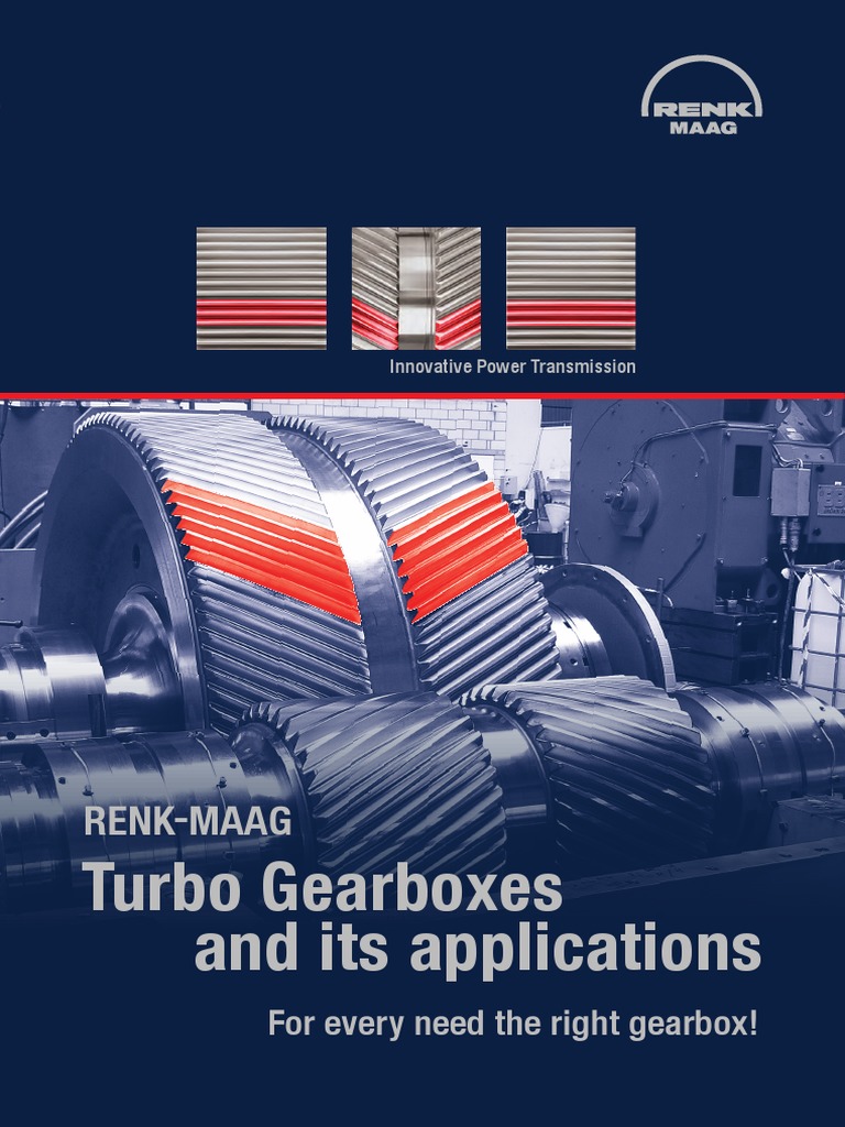 RENK MAAG Turbo Gearboxes | PDF | Gear | Bearing (Mechanical)