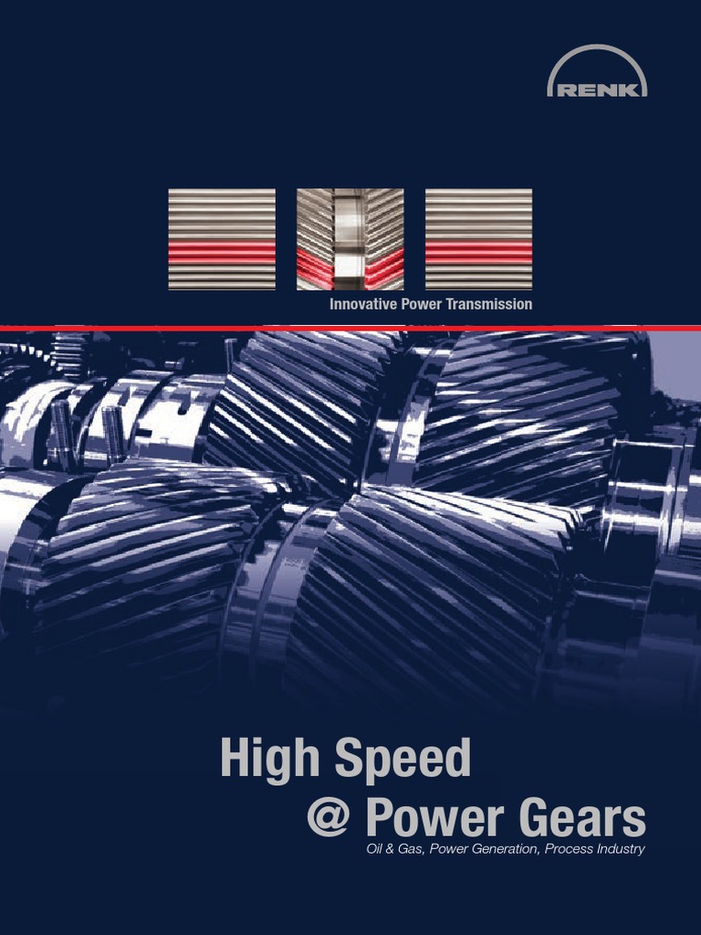 Renk High Speed Power Gears | PDF | Gear | Bearing (Mechanical)
