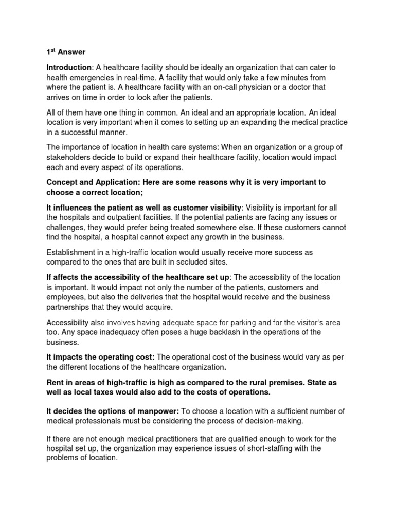 Operations Management | PDF | Health Care | Hospital