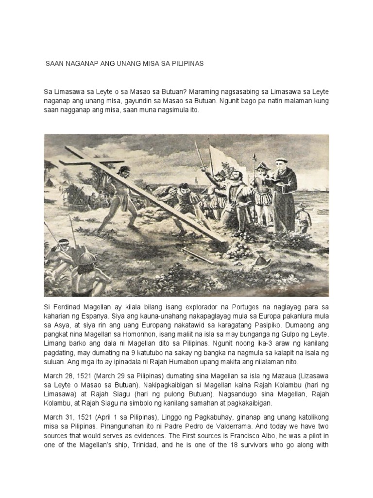 Saan Nagsimula Ang Unang Misa NG Pilipinas??? | PDF Saan Nagsimula Ang Unang Misa NG Pilipinas??? | PDF