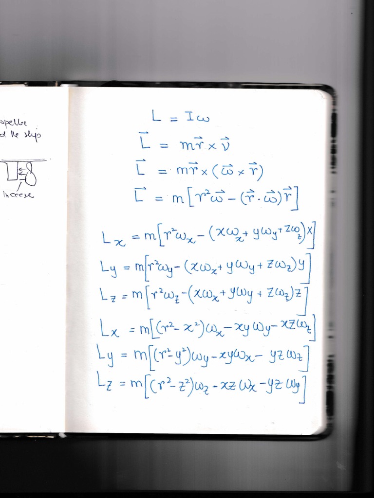 Inertia Tensor Notes - 20200423 - 0001 | PDF