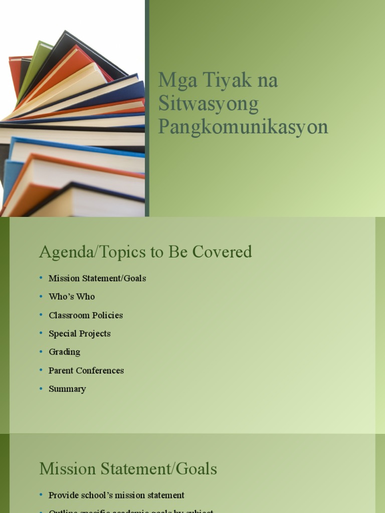 Tiyak na Sitwasyong Pangkomunikasyon | PDF