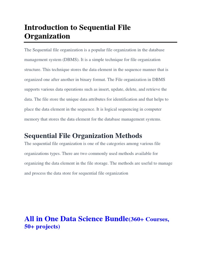 File Organisation | Download Free PDF | File System | Computer File