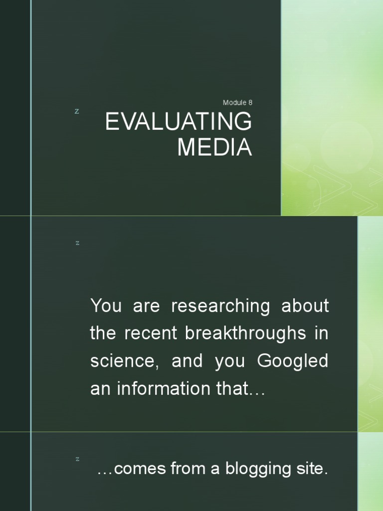 Evaluating Media | PDF | Air Pollution | News