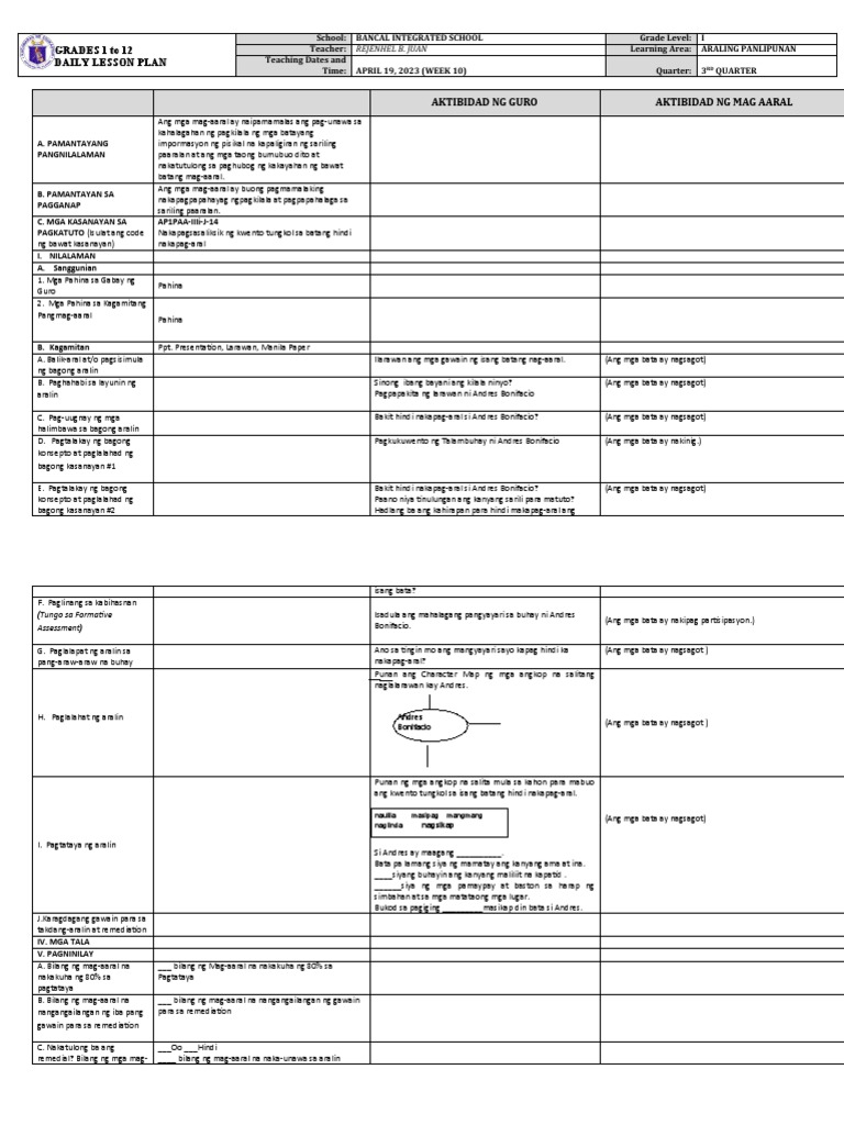 Lesson Plan AP | PDF