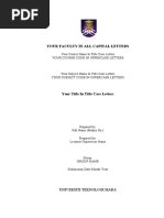 Uitm Cover Page Template | PDF