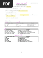 The Simple Present Tense-Year 6 | PDF | Grammatical Number | Rules