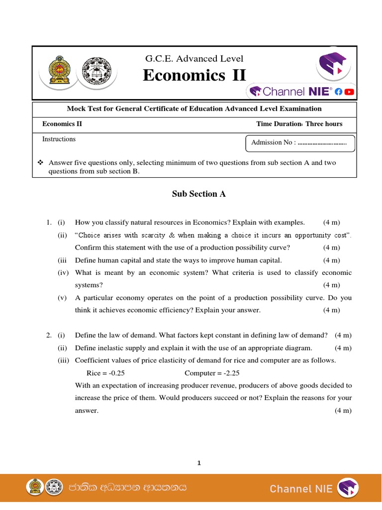 Economic - Paper 02 | PDF | Consumption (Economics) | Demand