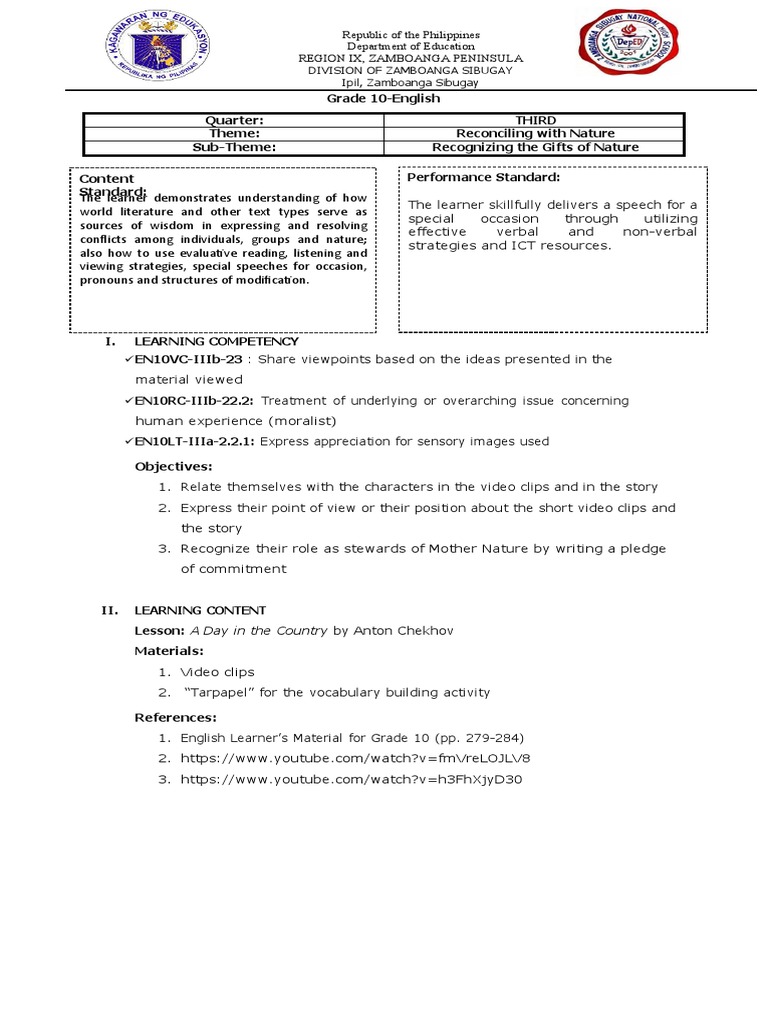 A Day in The Country by Anthon Chekhov | PDF | Learning | Anton Chekhov