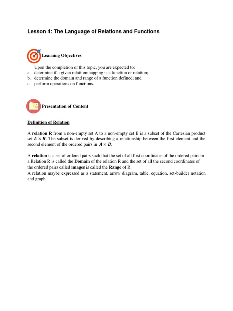 LESSON 4 in Math in The Modern World | PDF | Function (Mathematics ...