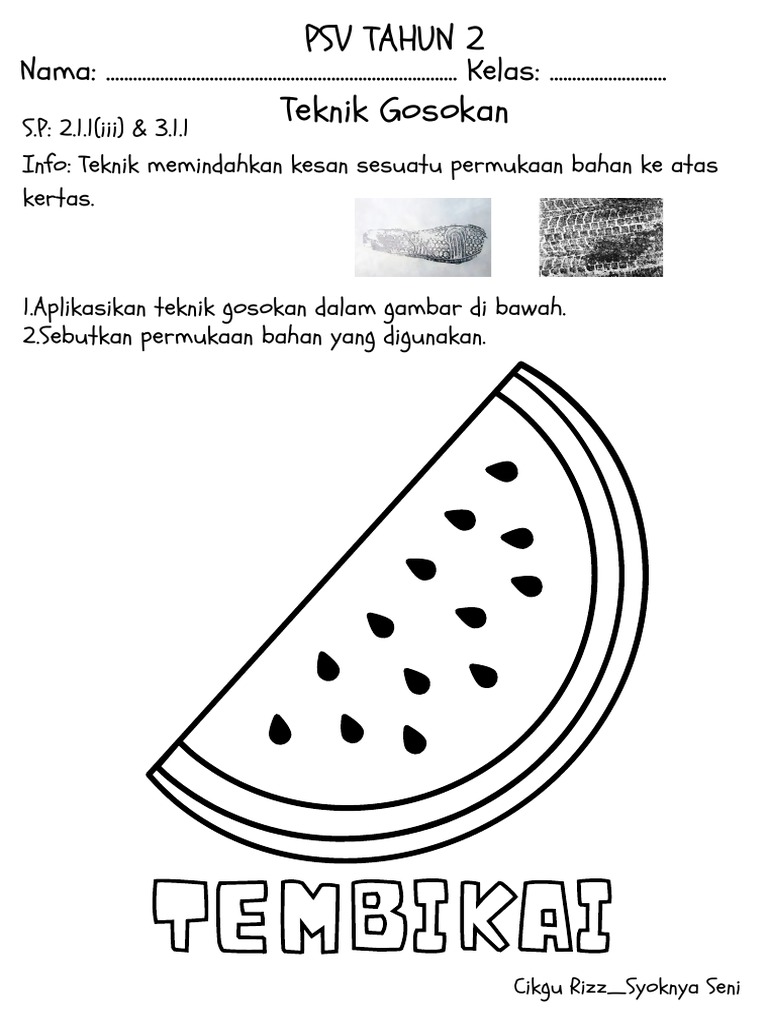 Teknik Gosokan untuk PSV Tahun 2 | PDF | Game & Aktivitas | Seni