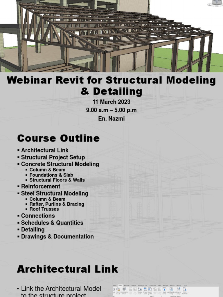Webinar Revit For Structural Modeling: & Detailing | PDF