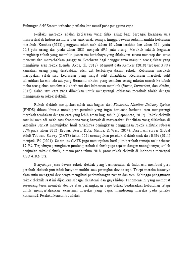 Hubungan Konformitas Terhadap Perilaku Konsumtif Pada Pengguna Vape | PDF | Ilmu Sosial ...