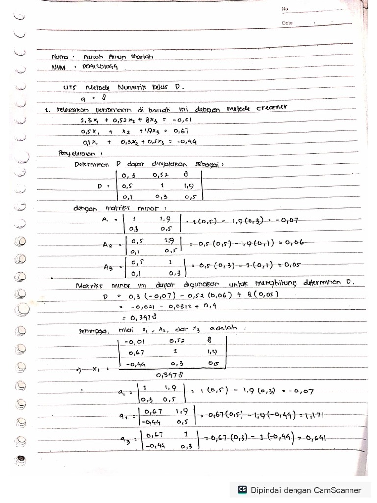 Uts Metode Numerik D D041201044 Azizah Ainun Zhariah Pdf