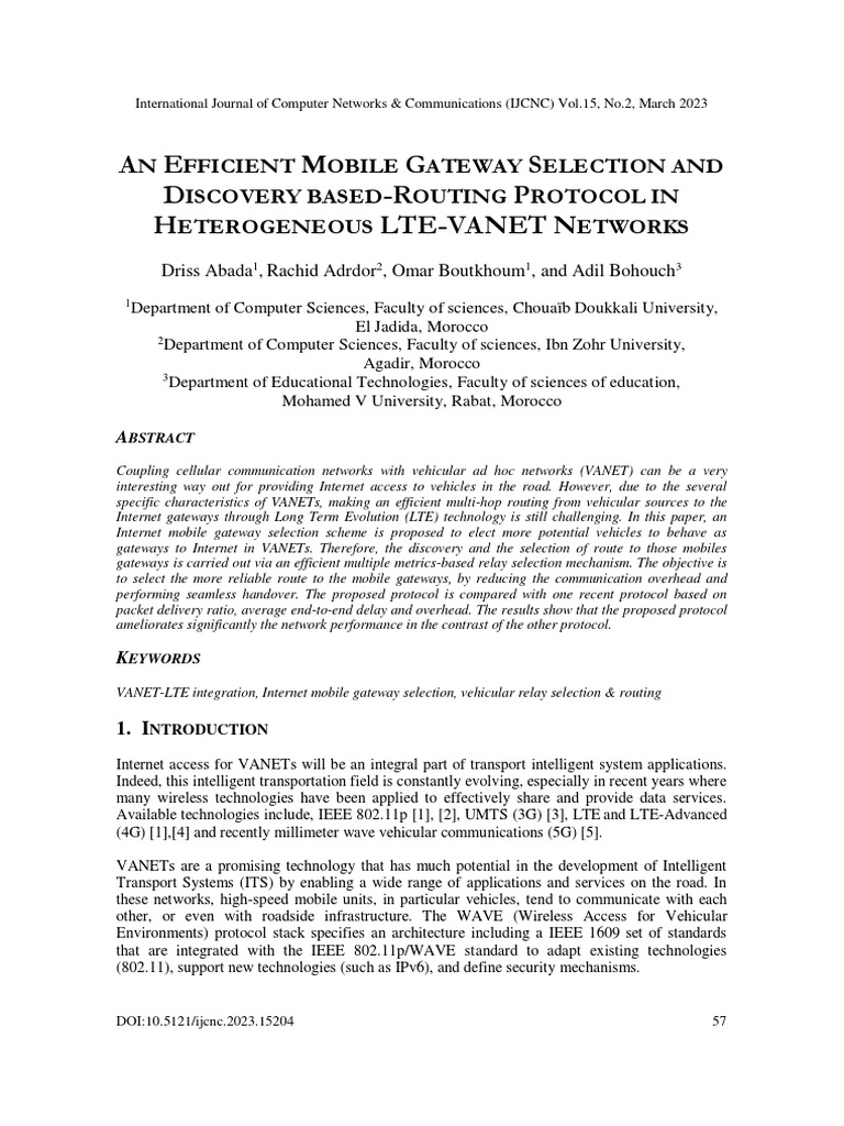 An Efficient Mobile Gateway Selection And Discovery Based Routing Protocol In Heterogeneous Lte