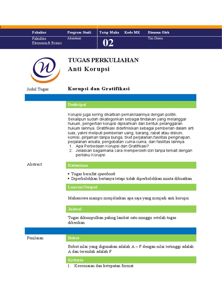 RTM 2. Pengertian Dan Bentuk-Bentuk Korupsi | PDF