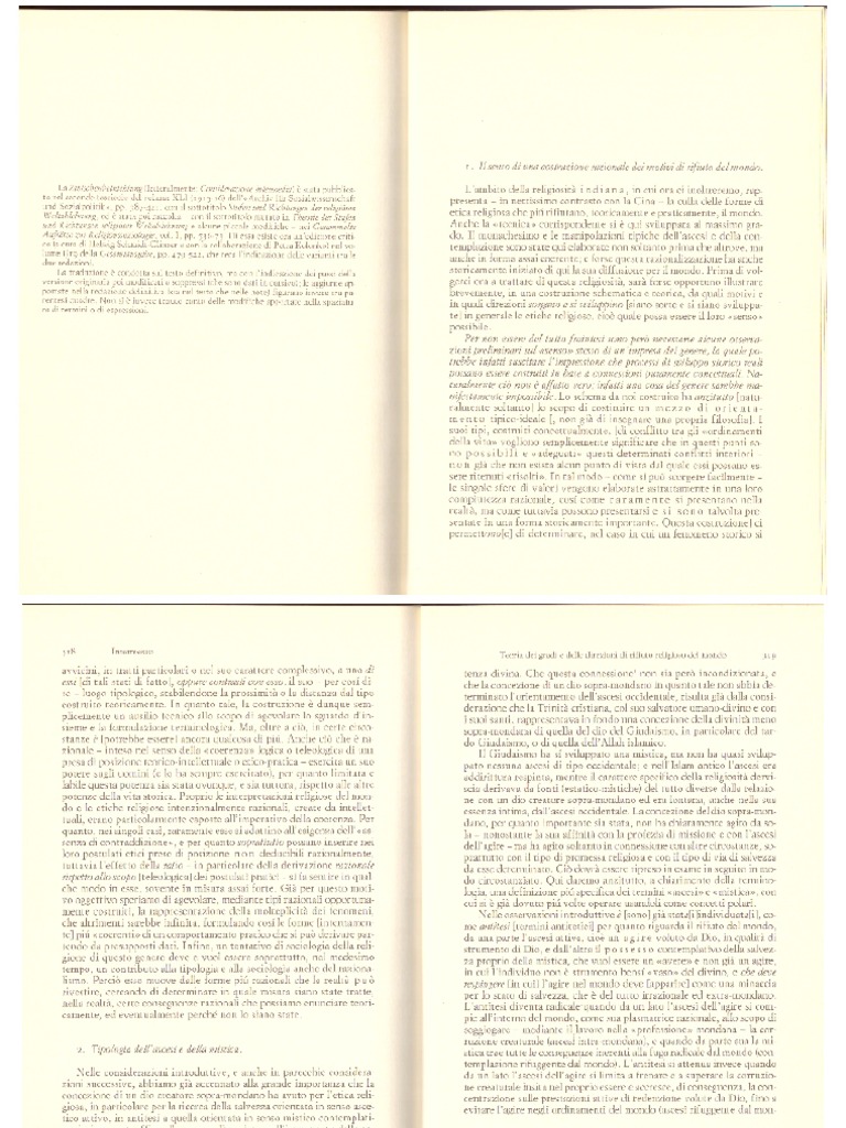 Max Weber - Intermezzo. Teoria Dei Gradi e Delle Direzioni Del Rifiuto ...