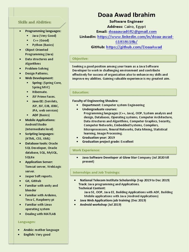 Doaa Awad Pub CV | PDF | Java (Programming Language) | Spring Framework