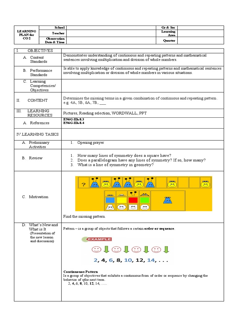 Determines The Missing Terms in A Given Combination of Continuous and ...