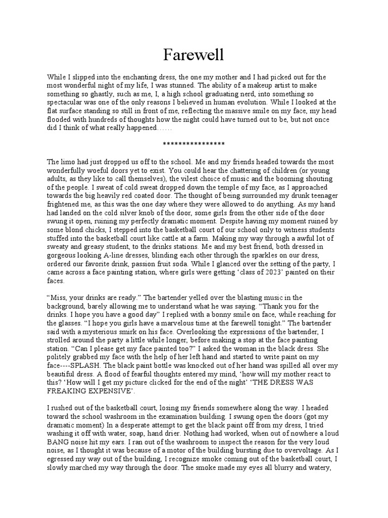 Farewell (Narrative) | PDF