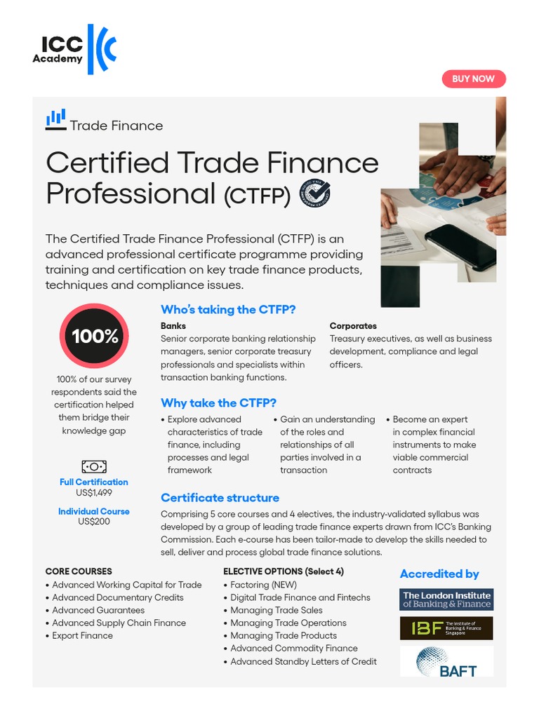 CTFP-Certificate-flyer Certified Trade Finance Professional | PDF ...