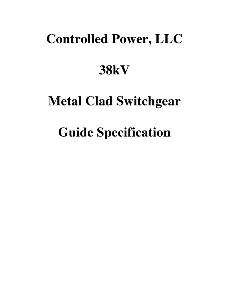 38kv Guidespec | PDF | Switch | Fuse (Electrical)