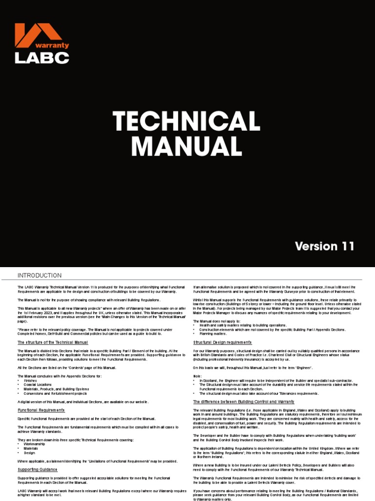 LABC Technical Manual V11 | PDF | Roof | Groundwater