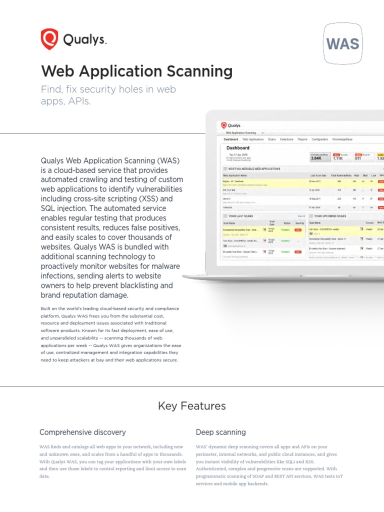 Web Application Scanning Datasheet | PDF | Cloud Computing | Vulnerability (Computing)