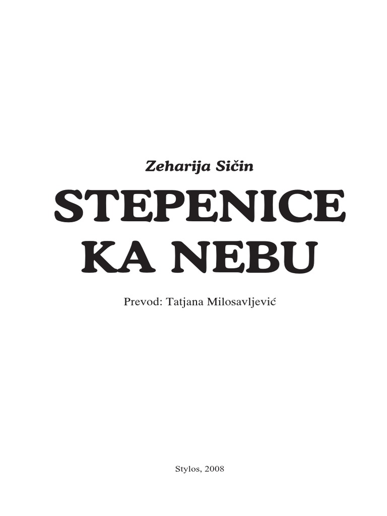 Dokumen - Tips - Stepenice Ka Nebu Zaharija Sicina | PDF
