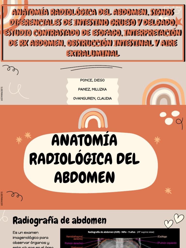 Anatomía Radiológica Del Abdomen, Signos Diferenciales de Intestino ...
