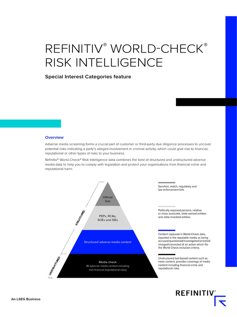 World Check Special Interest Categories Feature Fact Sheet | PDF ...