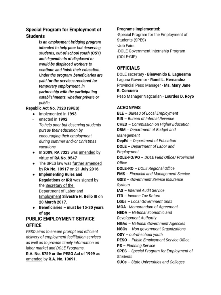 Spes | PDF | Unemployment Benefits | Employment