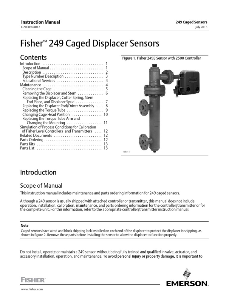 instruction-manual-fisher-249-caged-displacer-sensors-en-134918 | PDF ...