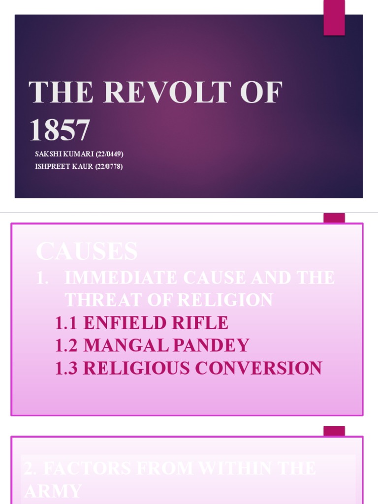 Causes of the 1857 Revolt in India | PDF